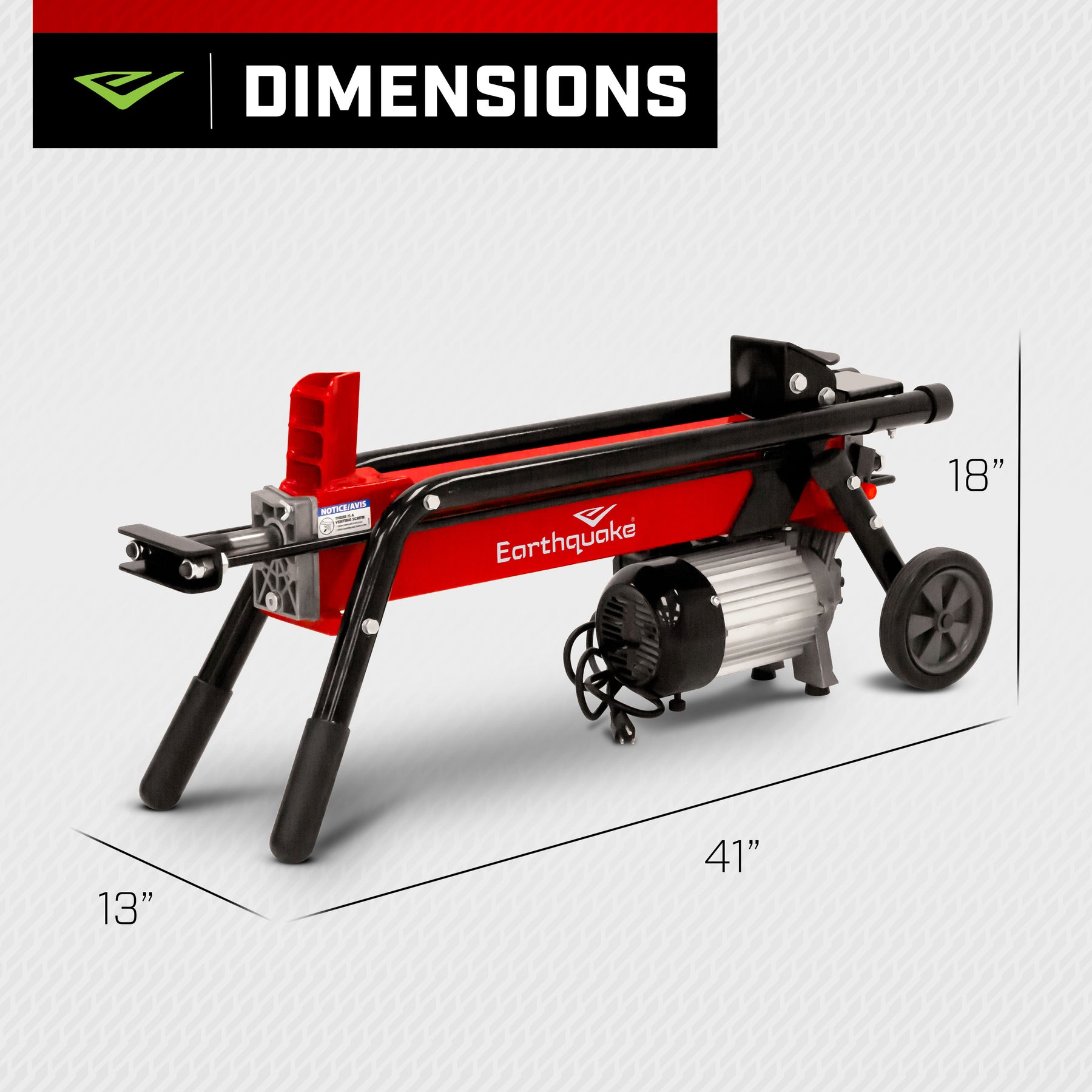 5-Ton Electric Log Splitter (43715) - Earthquake Outdoor Power Equipment
