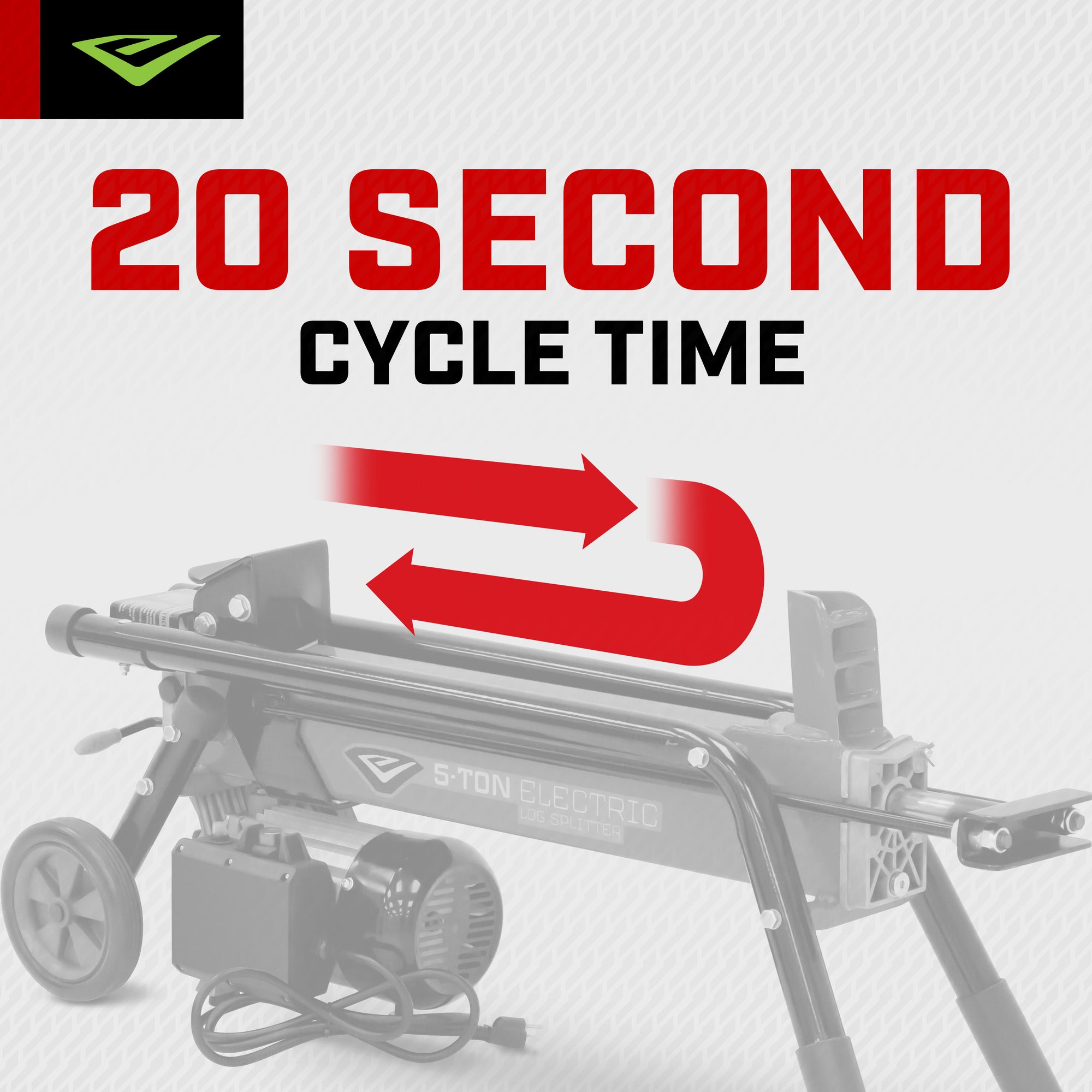 5-Ton Electric Log Splitter (43715) - Earthquake Outdoor Power Equipment